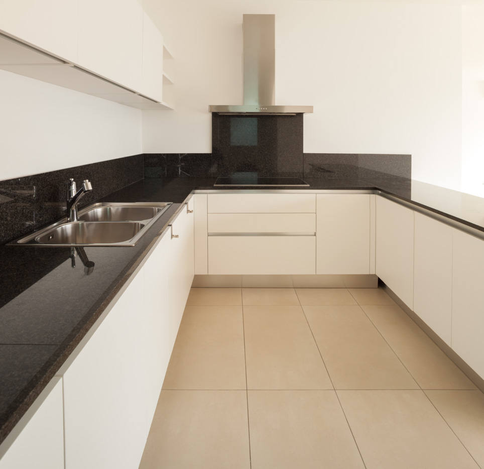 Integrated C and L Handles: No door pulls Kitchen Cabinet Design Solution