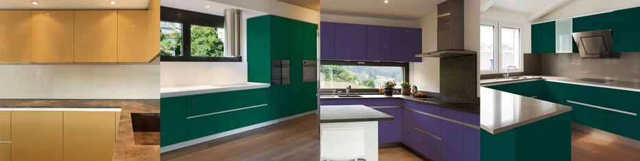 Integrated C and L Handles: No door pulls Kitchen Cabinet Design Solution