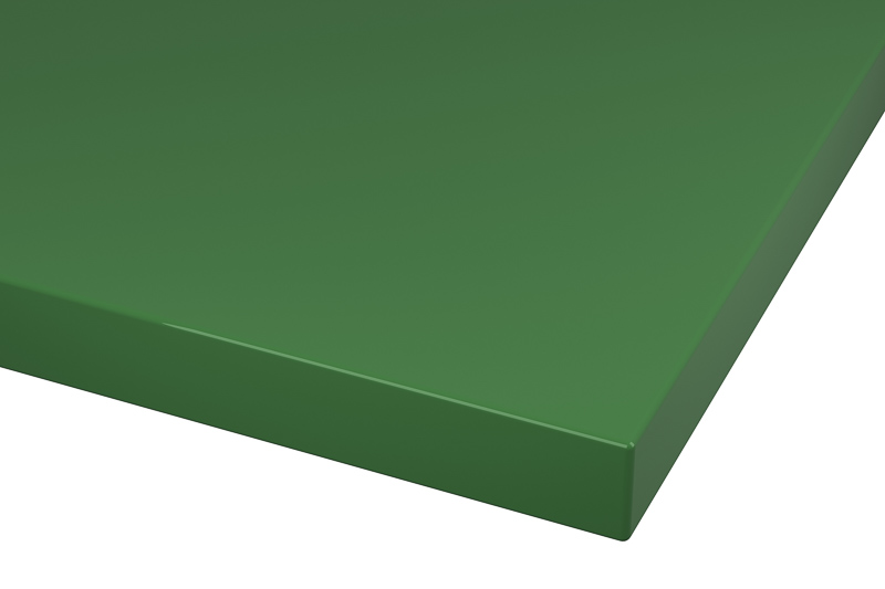 Lacquered RAL 6001 - Emerald Green cabinet doors and wall panels ...