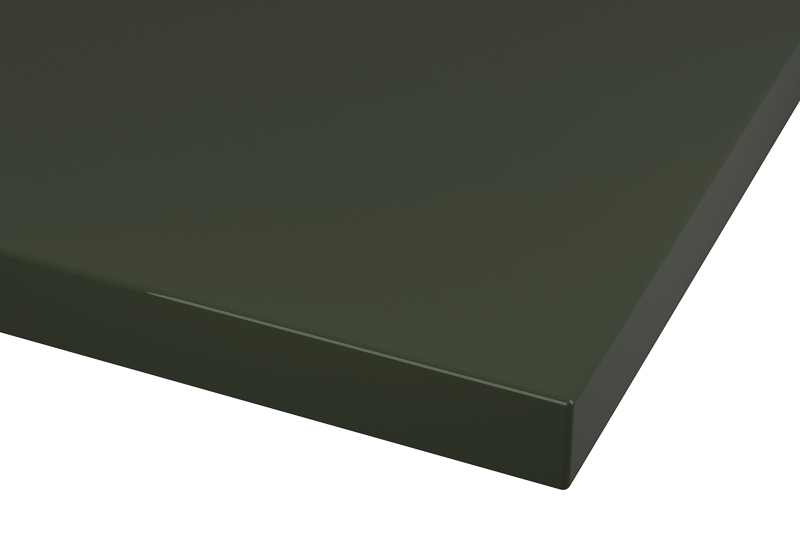 Lacquered RAL 6007 - Bottle Green cabinet doors and wall panels ...
