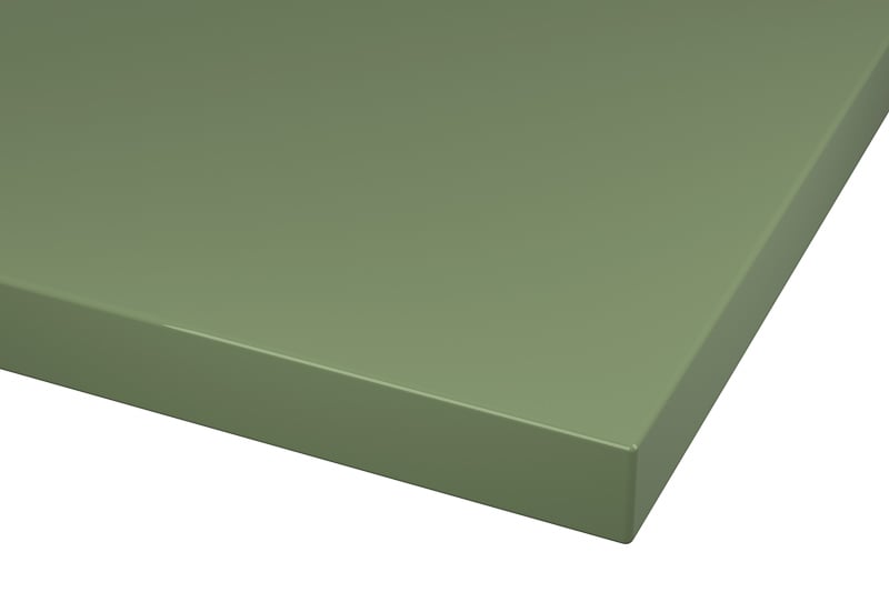 Lacquered RAL 6011 - Reseda Green cabinet doors and wall panels ...
