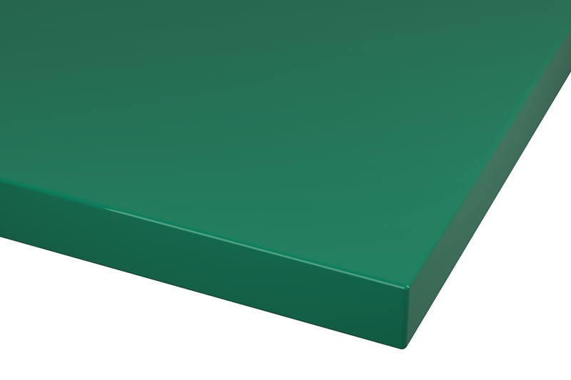 Lacquered RAL 6016 - Turquoise Green cabinet doors and wall panels ...