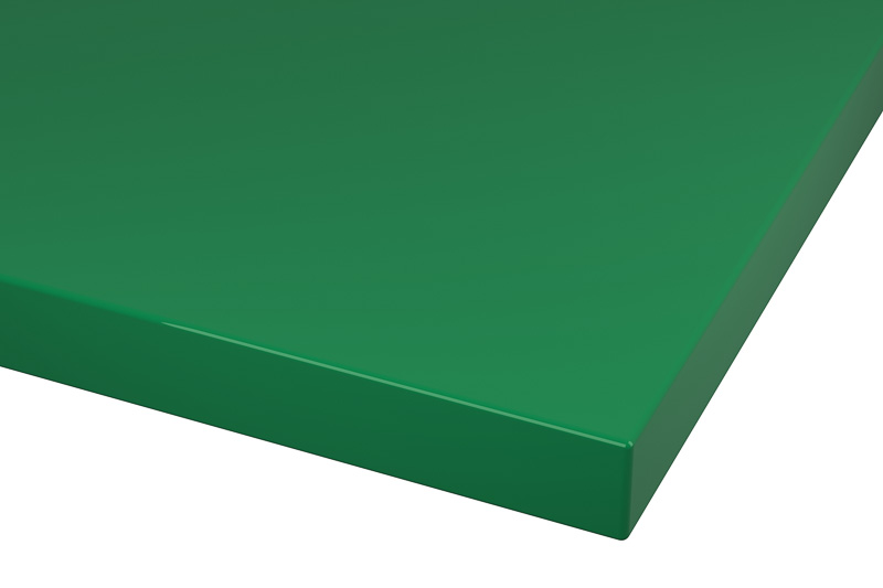 Lacquered RAL 6029 - Mint Green cabinet doors and wall panels ...