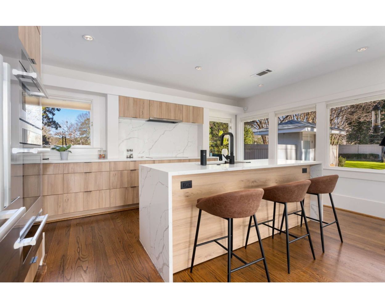 Wood Kitchen Walnut Cabinets