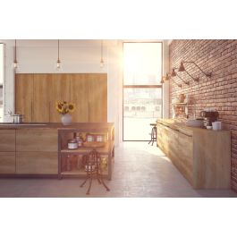 Brown Kansas Oak Textured Cabinet Doors | Brighten Small Bathrooms ...